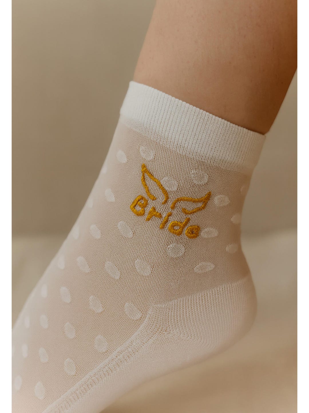 Bridal Sheer Mesh Ankle Socks – Personalized Embroidered Tulle Socks ...