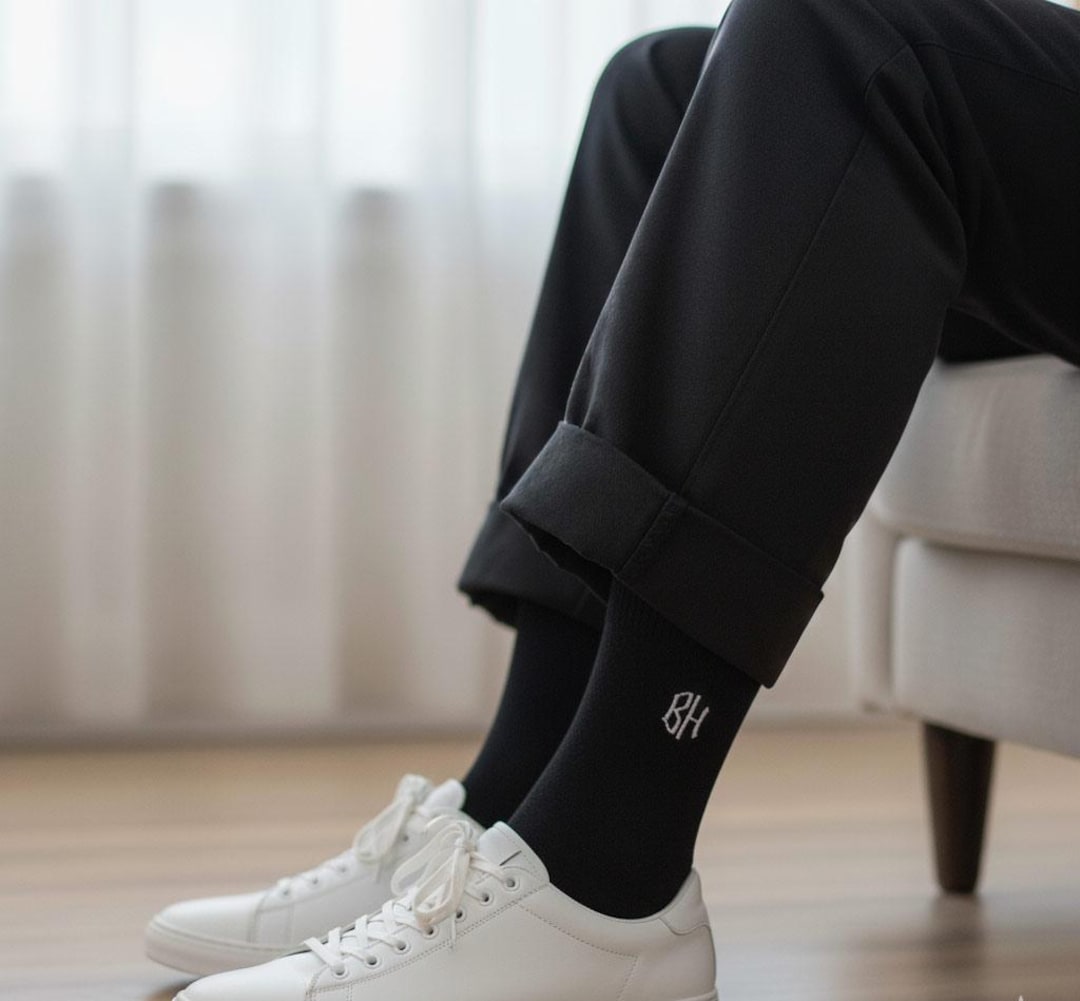 Personalized Bamboo Dress Socks for Men – Monogrammed Initials ...