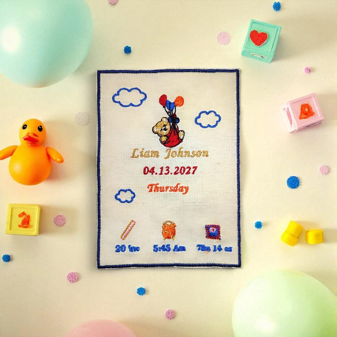 Personalized Newborn Birth Stats Board – Custom Name, Date, Weight ...