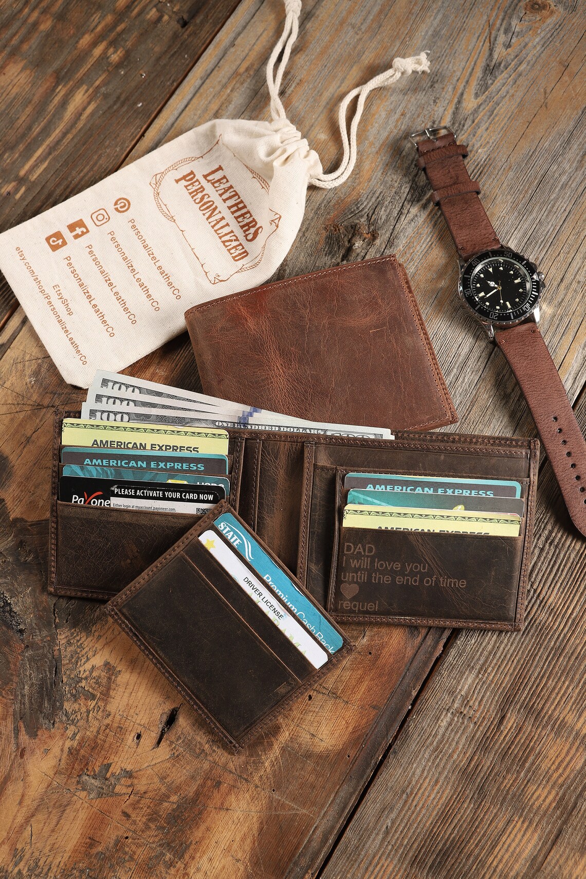 Custom Wallet Slim Wallet Monogram WALLET Personalized Gift | Etsy