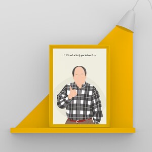 George Costanza Illustration, Seinfeld Inspired Wall Art, Costanza ...