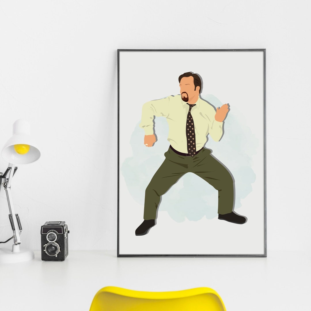 David Brent Illustration, the Office (UK) Inspired Wall Art, Original ...