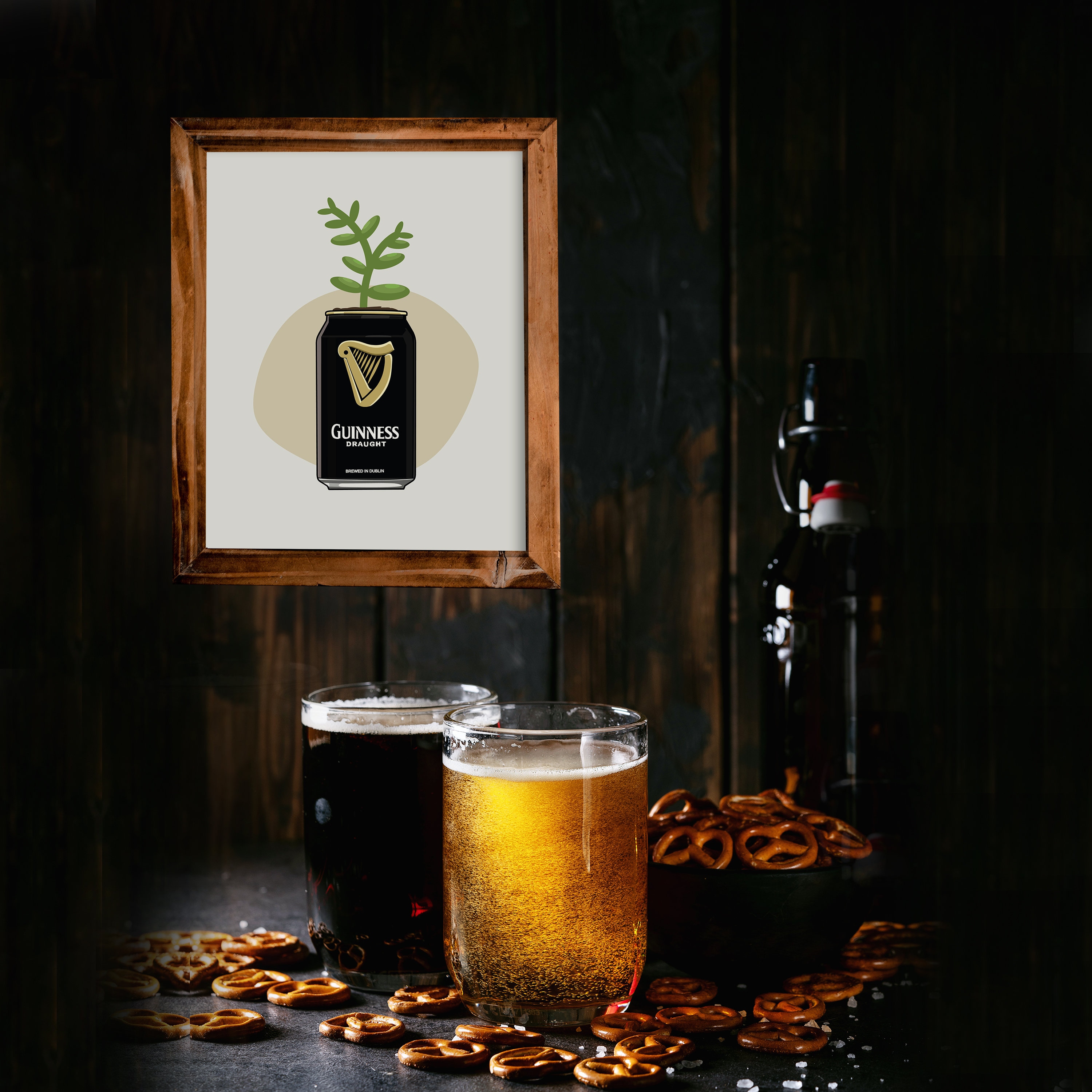 Cute Guinness Beer Wall Decor, Beer Art, Home Brewer Art Print ...