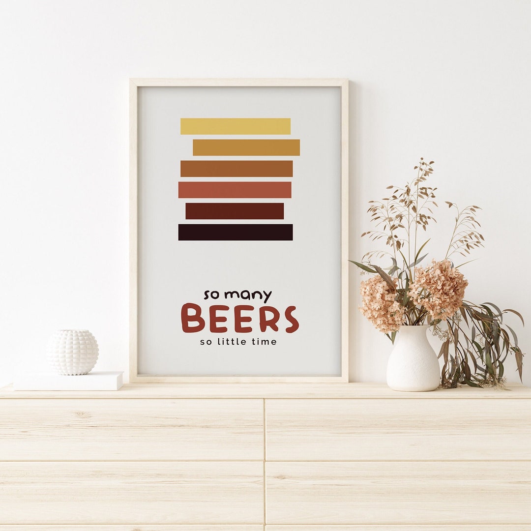 Craft Beer Wall Decor, Printable Beer Wall Art, Minimalist Craft Beer ...