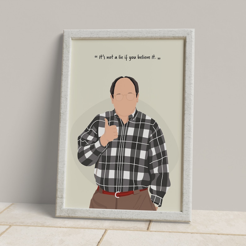 George Costanza Illustration, Seinfeld Inspired Wall Art, Costanza ...