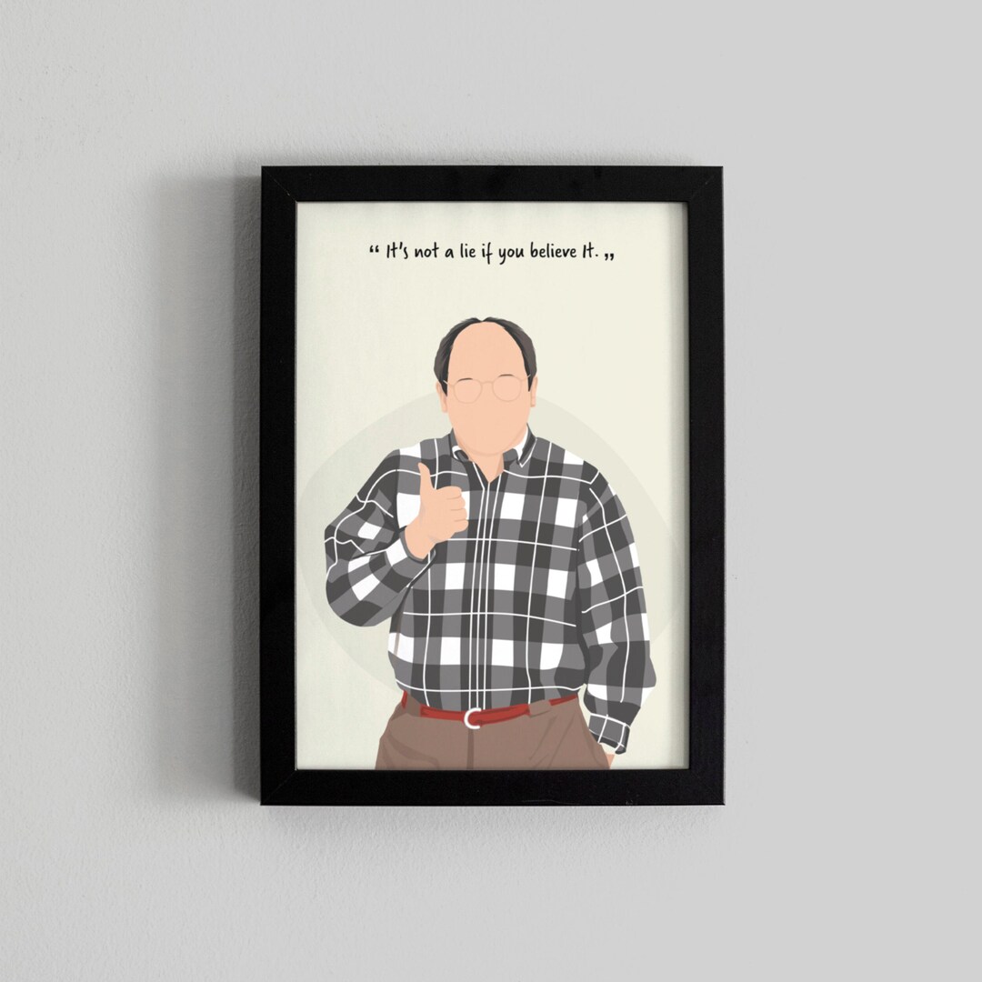 George Costanza Illustration, Seinfeld Inspired Wall Art, Costanza ...