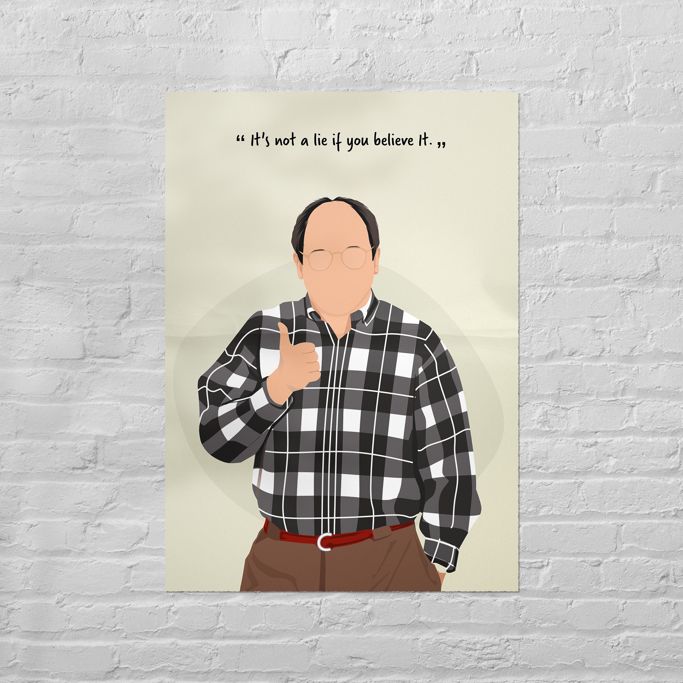 George Costanza Illustration, Seinfeld Inspired Wall Art, Costanza ...