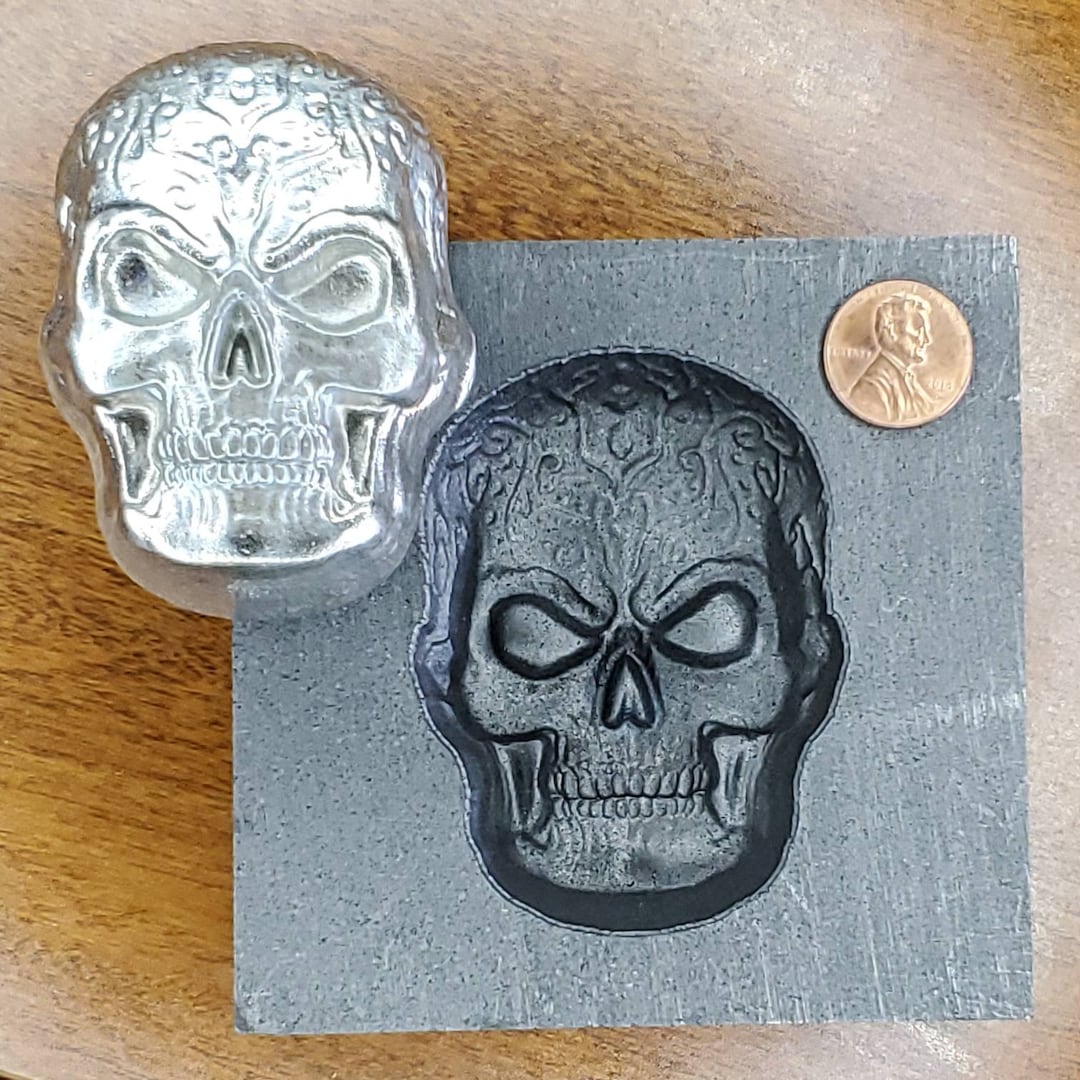 3D Graphite Mold Skull - Etsy