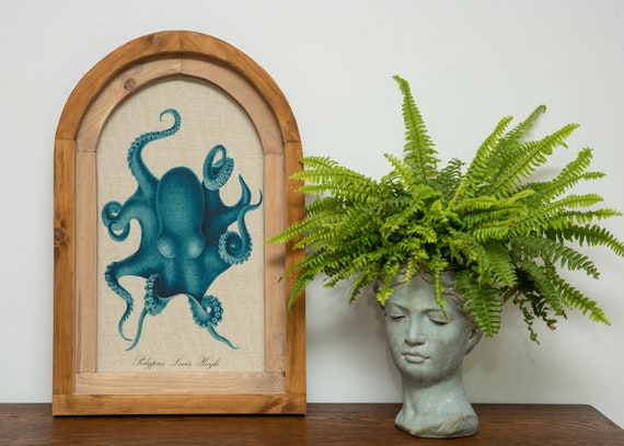 BLUE OCTOPUS Sea Nautical Coastal Wall Art Decor - Etsy