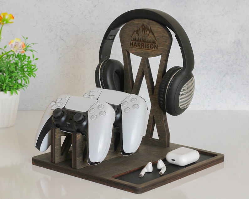 Controller Holder and Headphone Holder Gamer Boyfriend Gift - Etsy