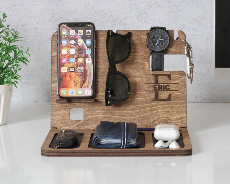 Custom Docking Station for Men L Wooden Docking Station L Gift - Etsy