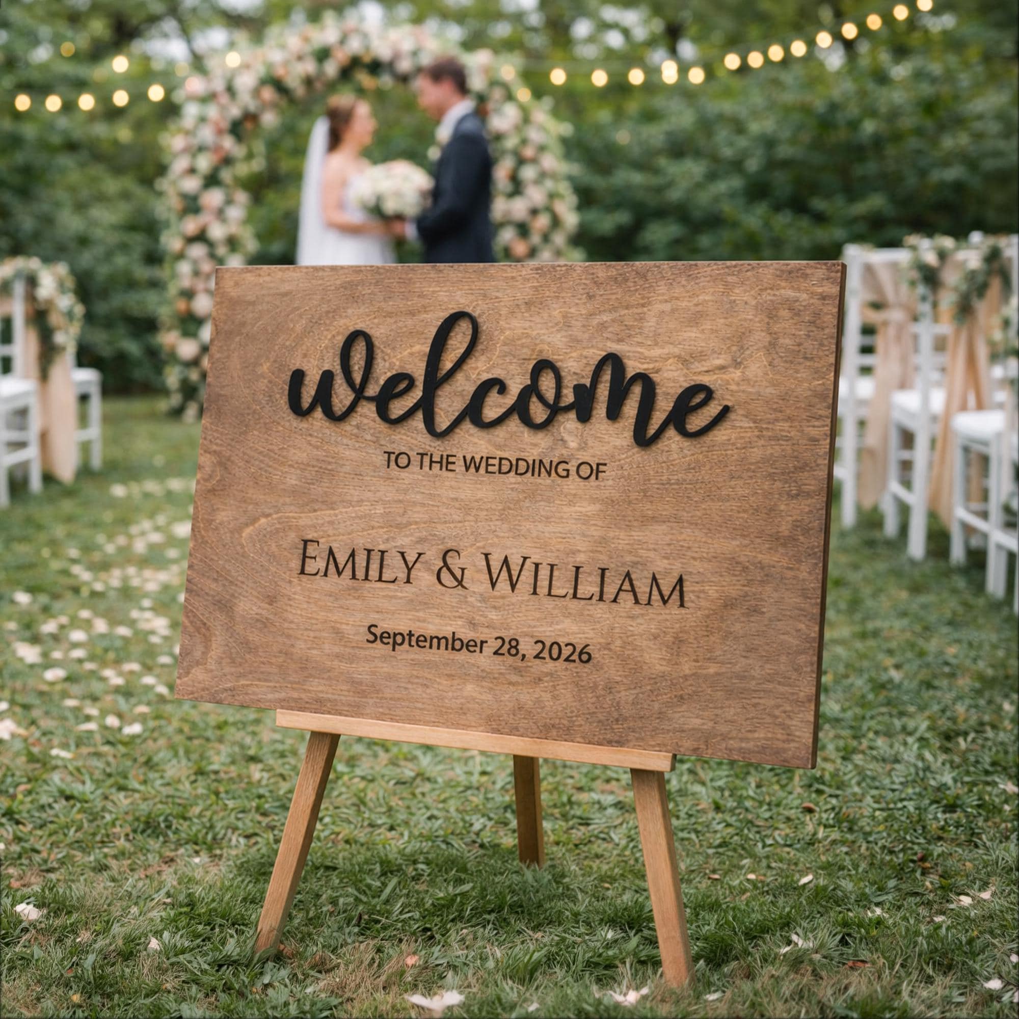 Wooden Wedding Welcome Sign, Rustic Decor - Etsy UK