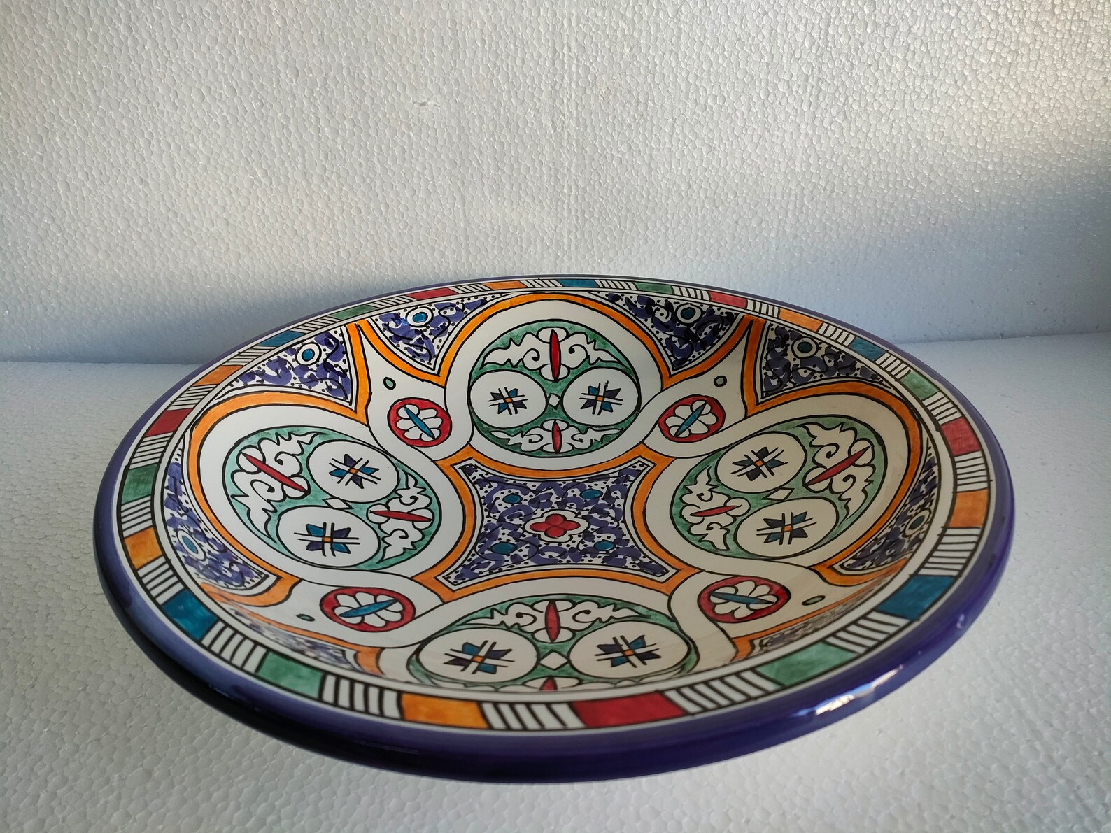 Hand Painted Moroccan Ceramic Plate Painted Designs-perfect Ceramic ...