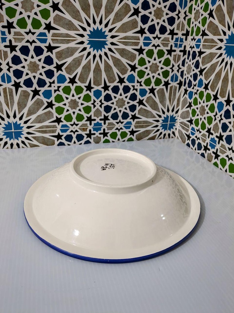 Moroccan Plate-moroccan Ceramic Plate-handmade Pottery-geometric Design ...