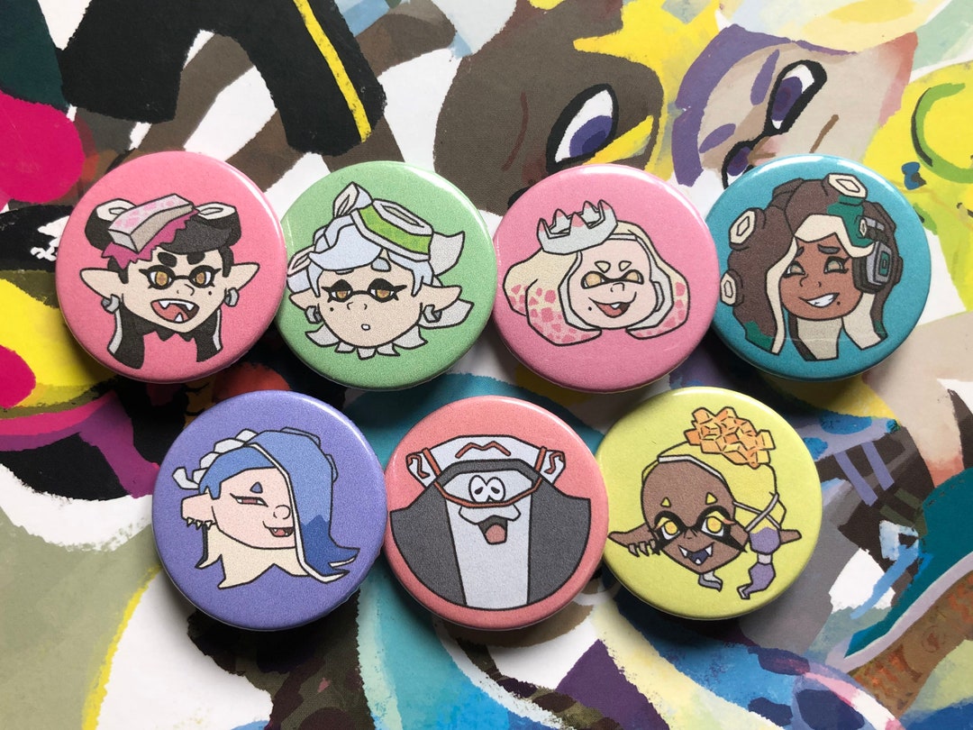 Splatoon Idol Badge Set - Etsy