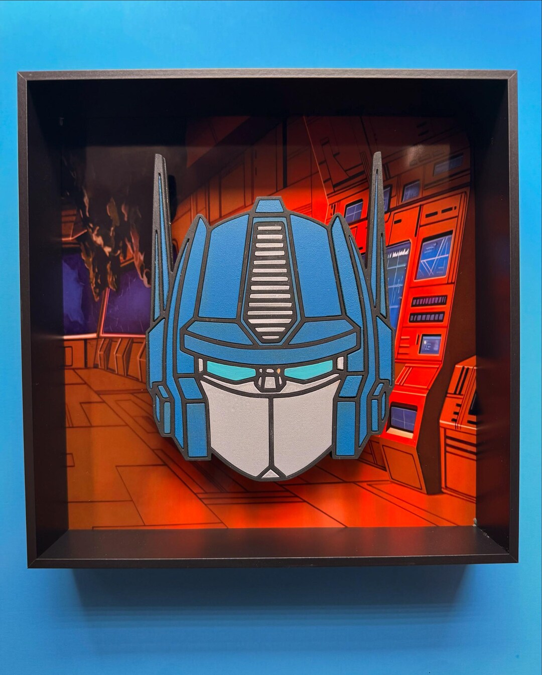 Custom Laser-cut Wood Transformers Optimus Prime Wall Plaque Wall Decor Man Cave Collectibles ...