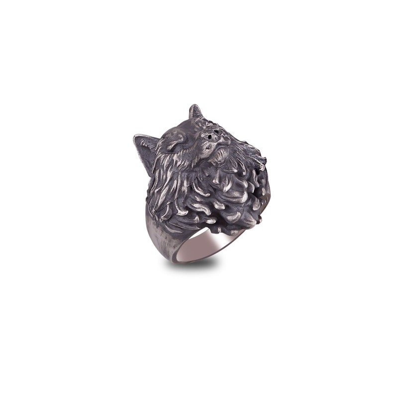Wolf Silver Ring Sterling Silver Wolf Ring Wolves Chief - Etsy
