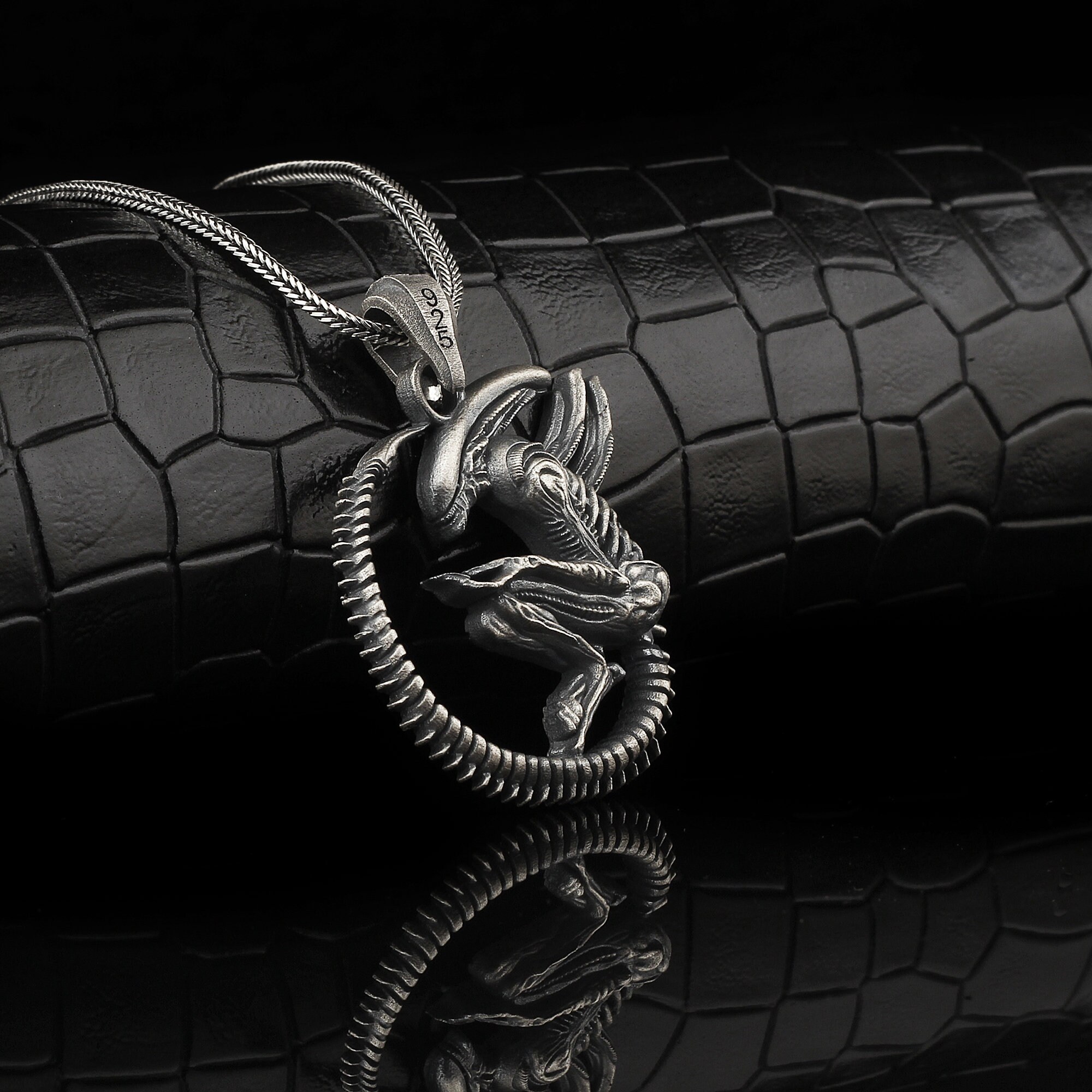 Alien Necklace Sterling Silver Chestburster Necklace Alien | Etsy