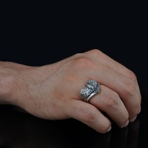 Silver Eagle Ring, American Eagle Rings, National Emblem Ring, Sterling ...