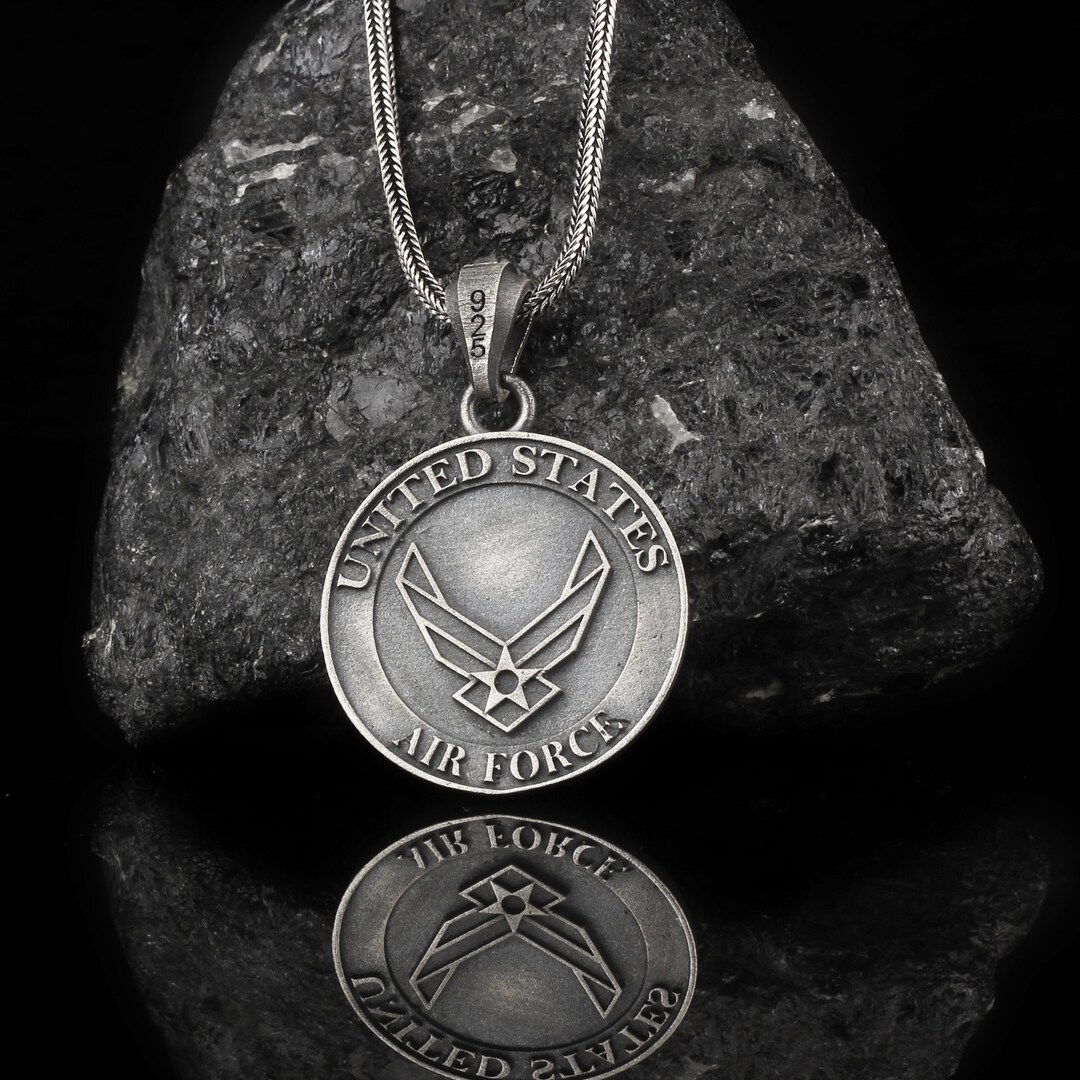 Air Force Necklace United States Air Force Pendant Air Force - Etsy