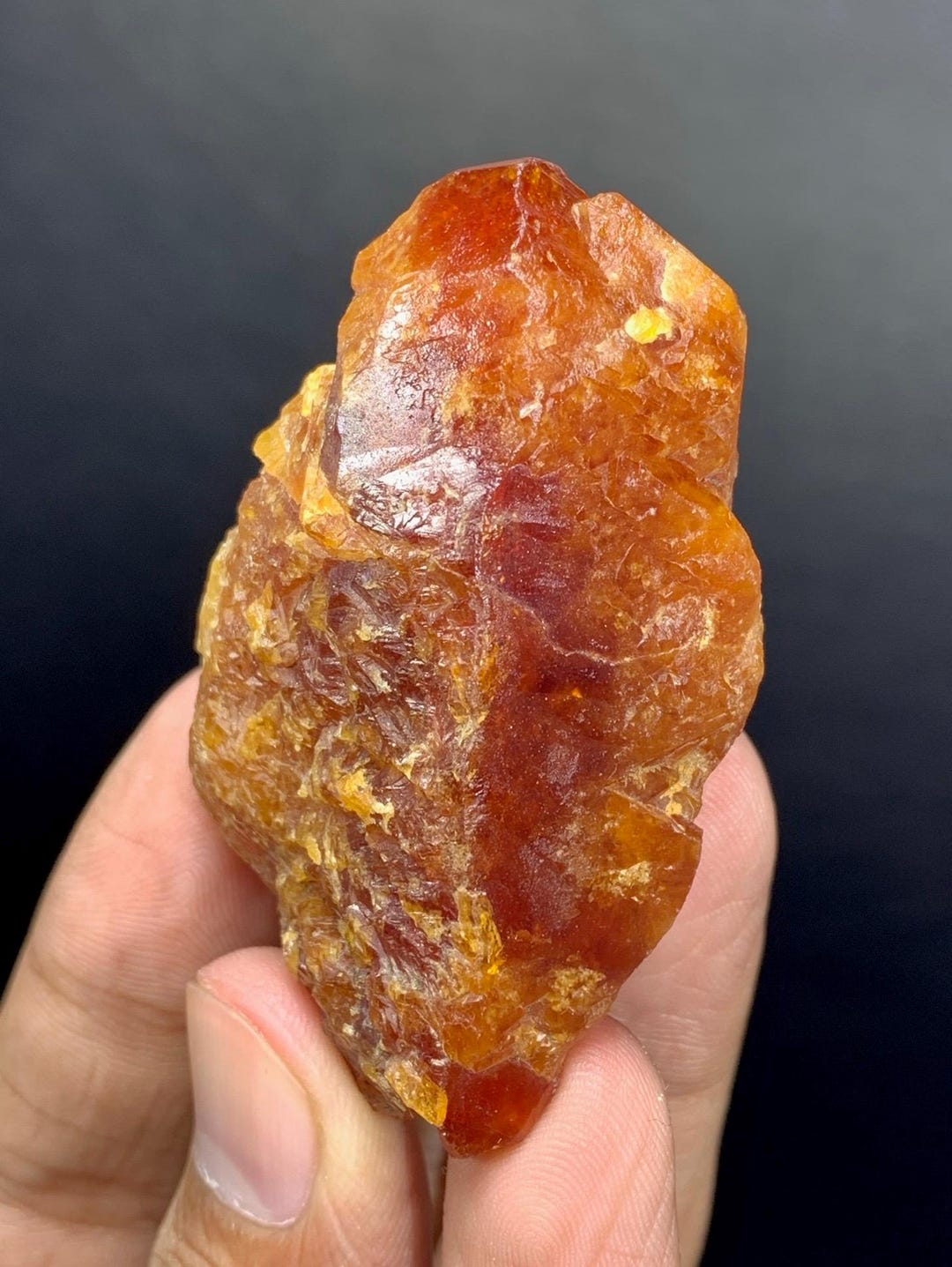 133 GM Rare Terminated Blood Red Scheelite Crystal Specimen From Skardu ...