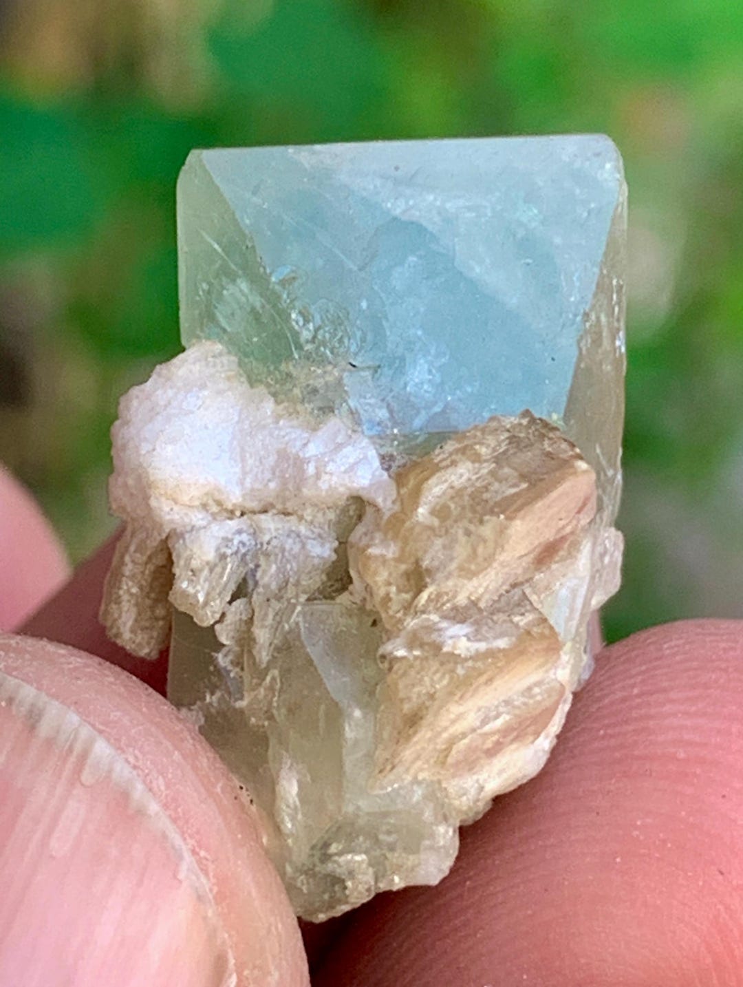 Green Herderite Crystal Specimen With Mica and Albite (30cts) - Etsy