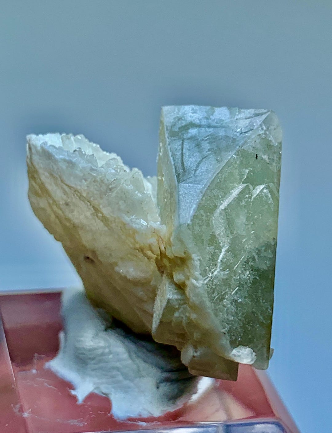 Green Herderite With Albite Crystal Specimen (25 Cts) - Etsy