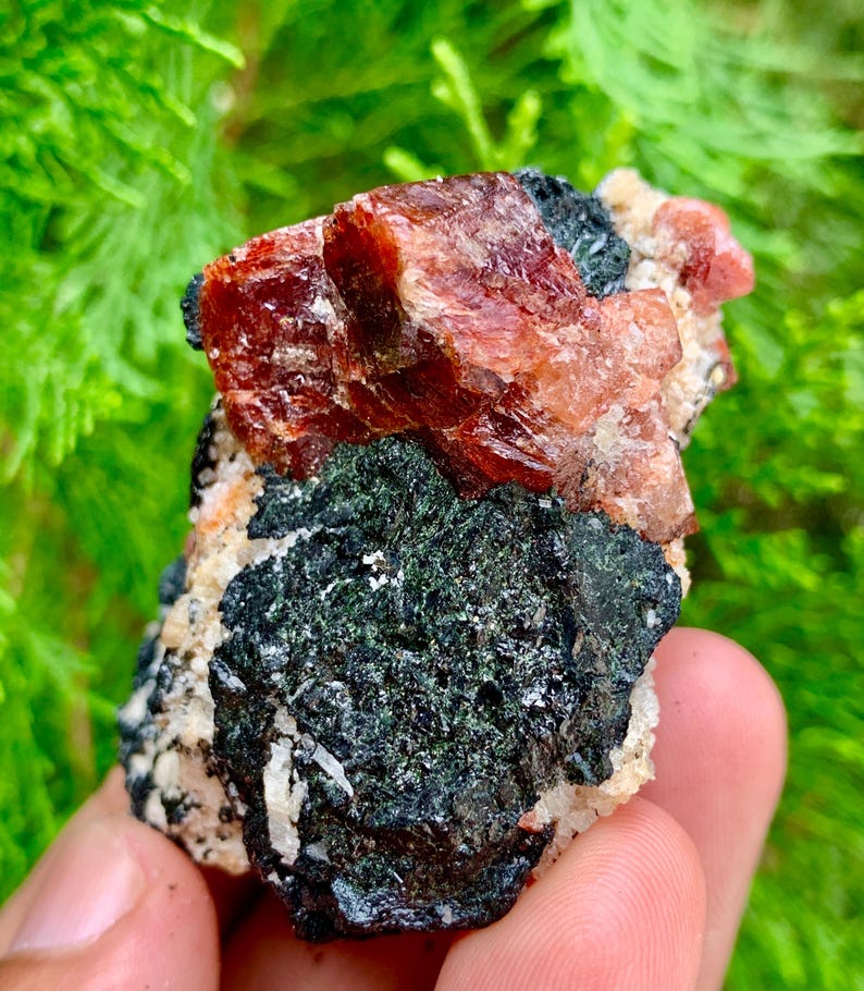 Blood Red Zircon Crystal Specimen From Astor Mine, Pakistan - Etsy