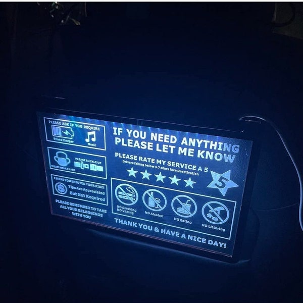 Uber Lyft Led Sign - Etsy
