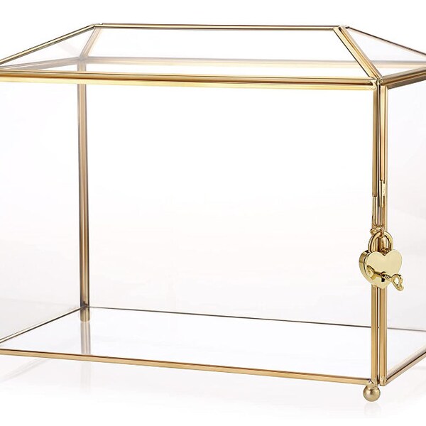 Gold Card Box With Slot - Etsy