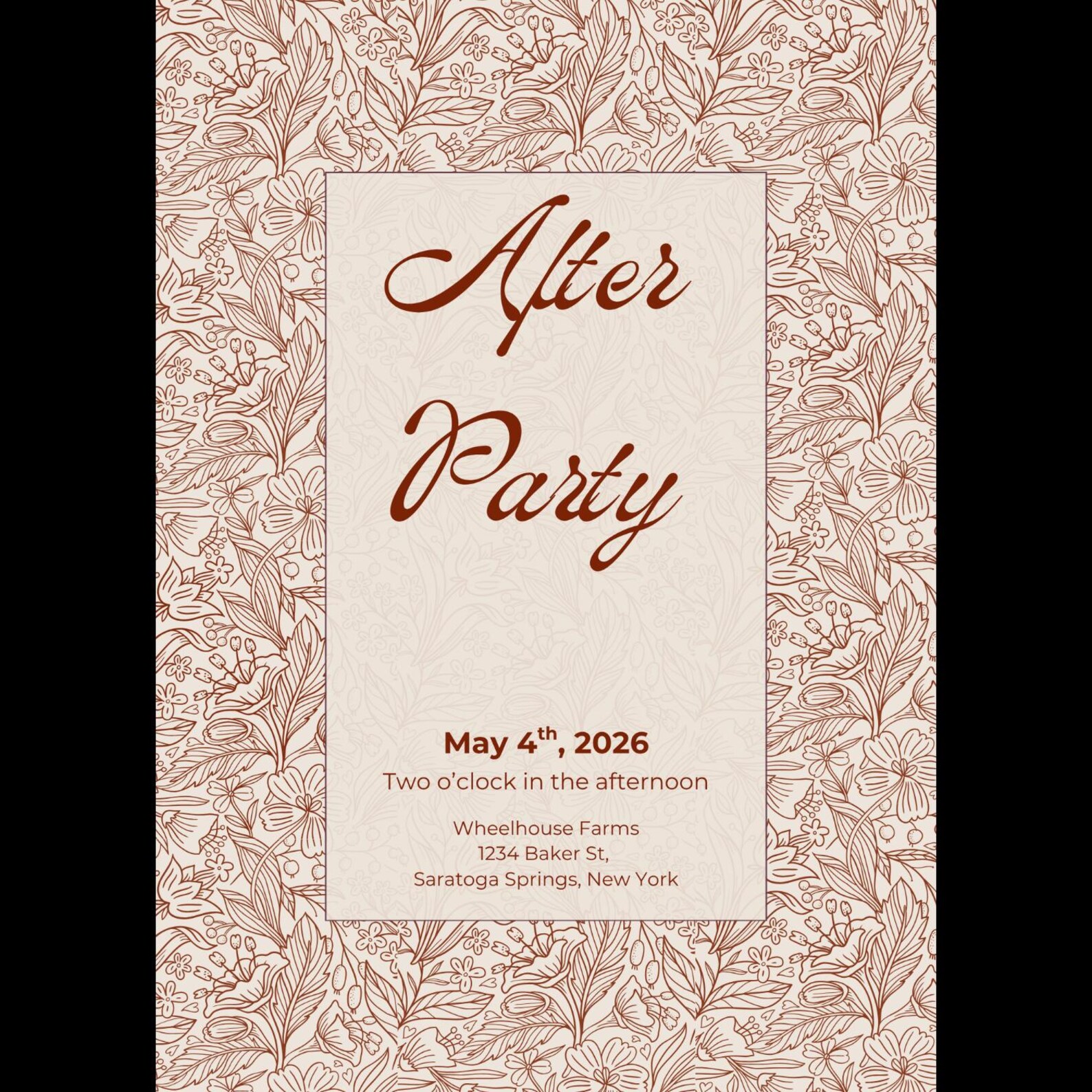 Floral Color Block Wedding Invitation Suite Template (digital Download ...