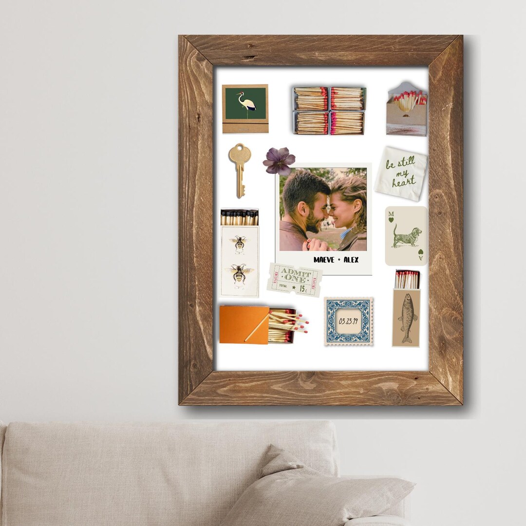 Boho Matchbook Template - Matchbox Collage Poster With Trinkets ...