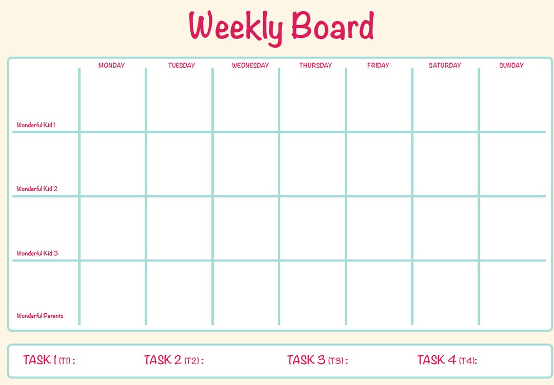 Digital Weekly Planner Project for Your Home TO PRINT - Etsy