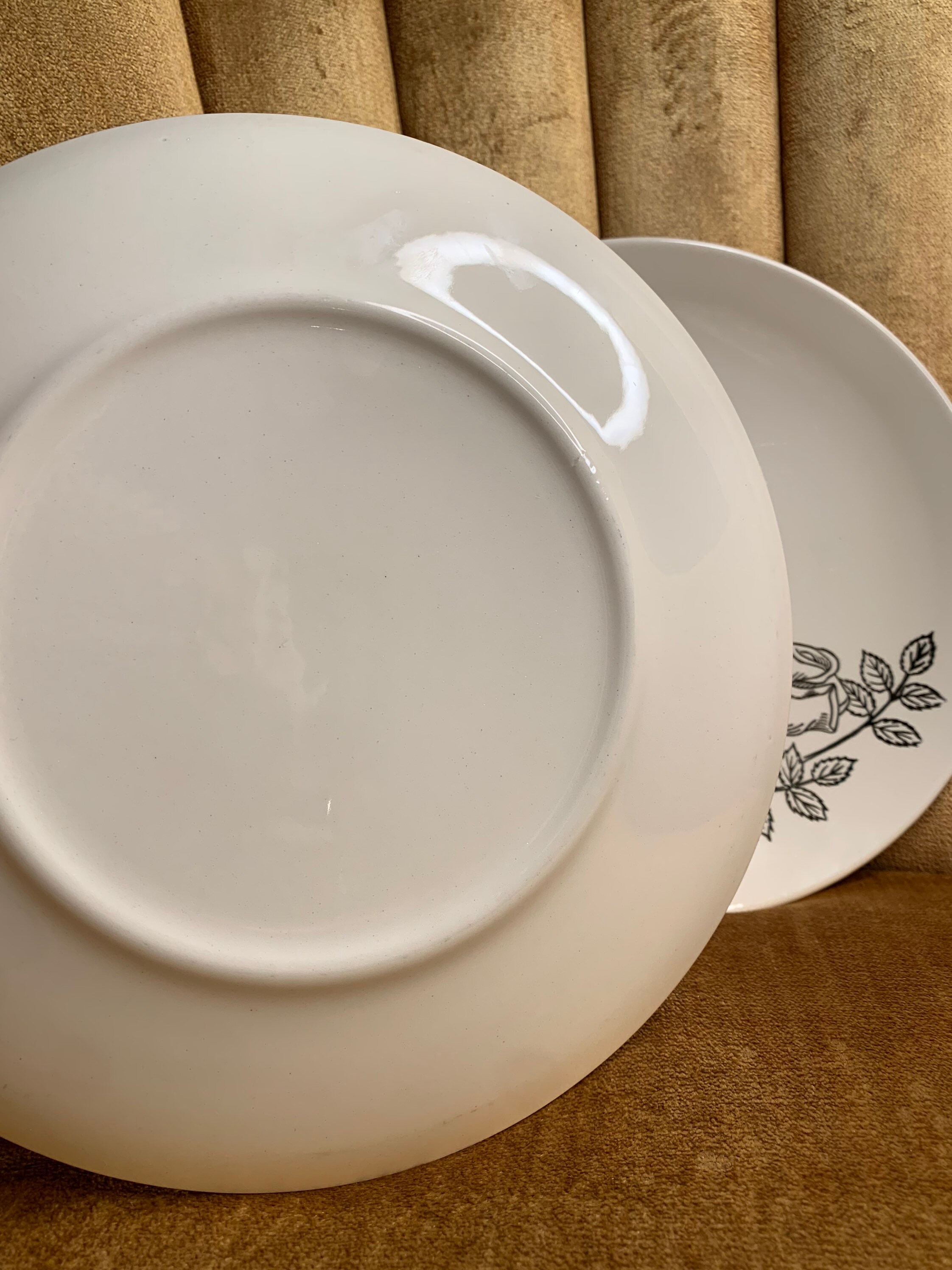 Set of 2 Scio Pottery Golden Rose Dinner Plates App 10 Inches - Etsy