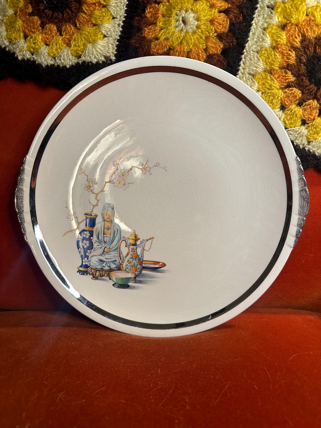 Vintage Paden City Pottery Co Buddha Cherry Blossom Ceramic Serving ...