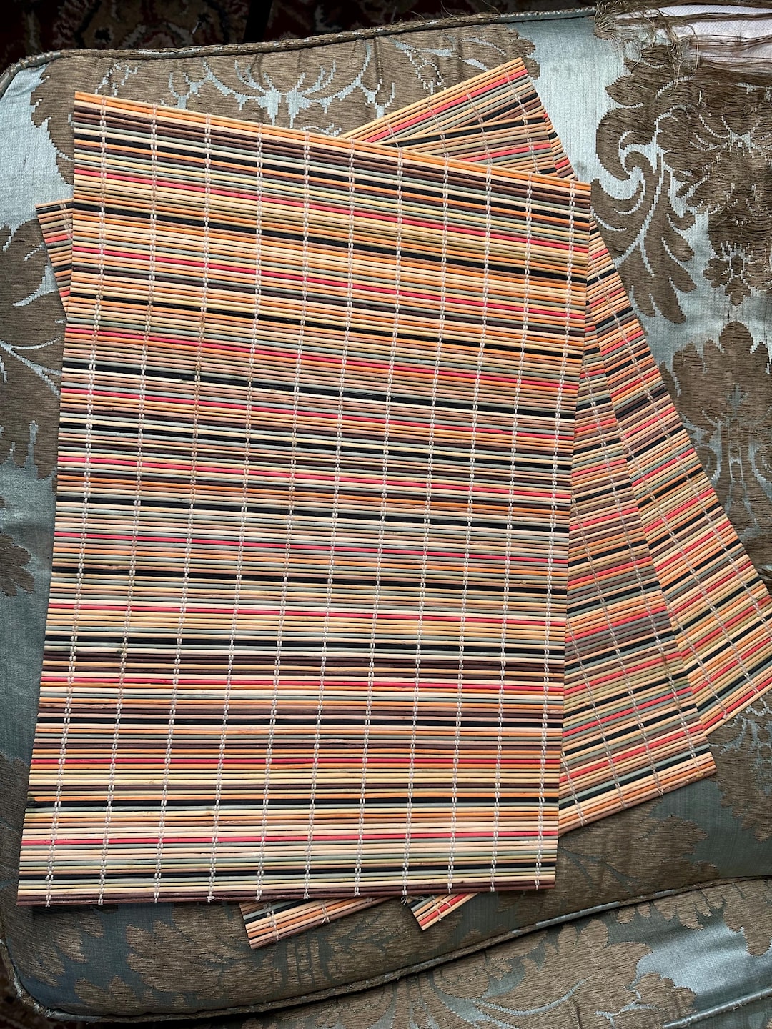 Set of 3 Vintage Bamboo Reed Wood Placemats - Etsy