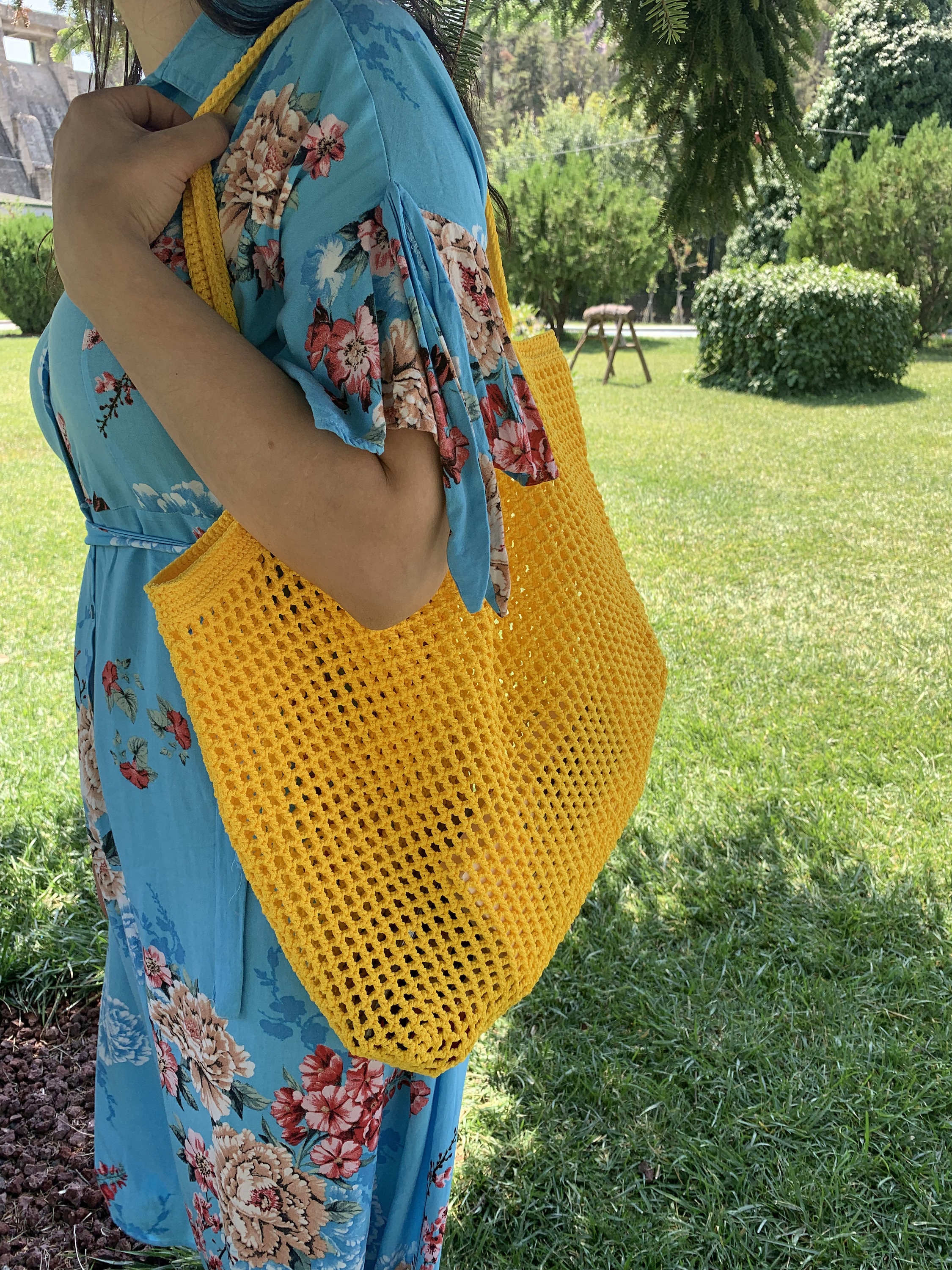 Crochet Beach Bag Crochet Beach Tote Crochet Shoulder Tote - Etsy