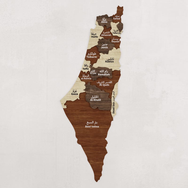 Wall Art Map of Palestine - Etsy