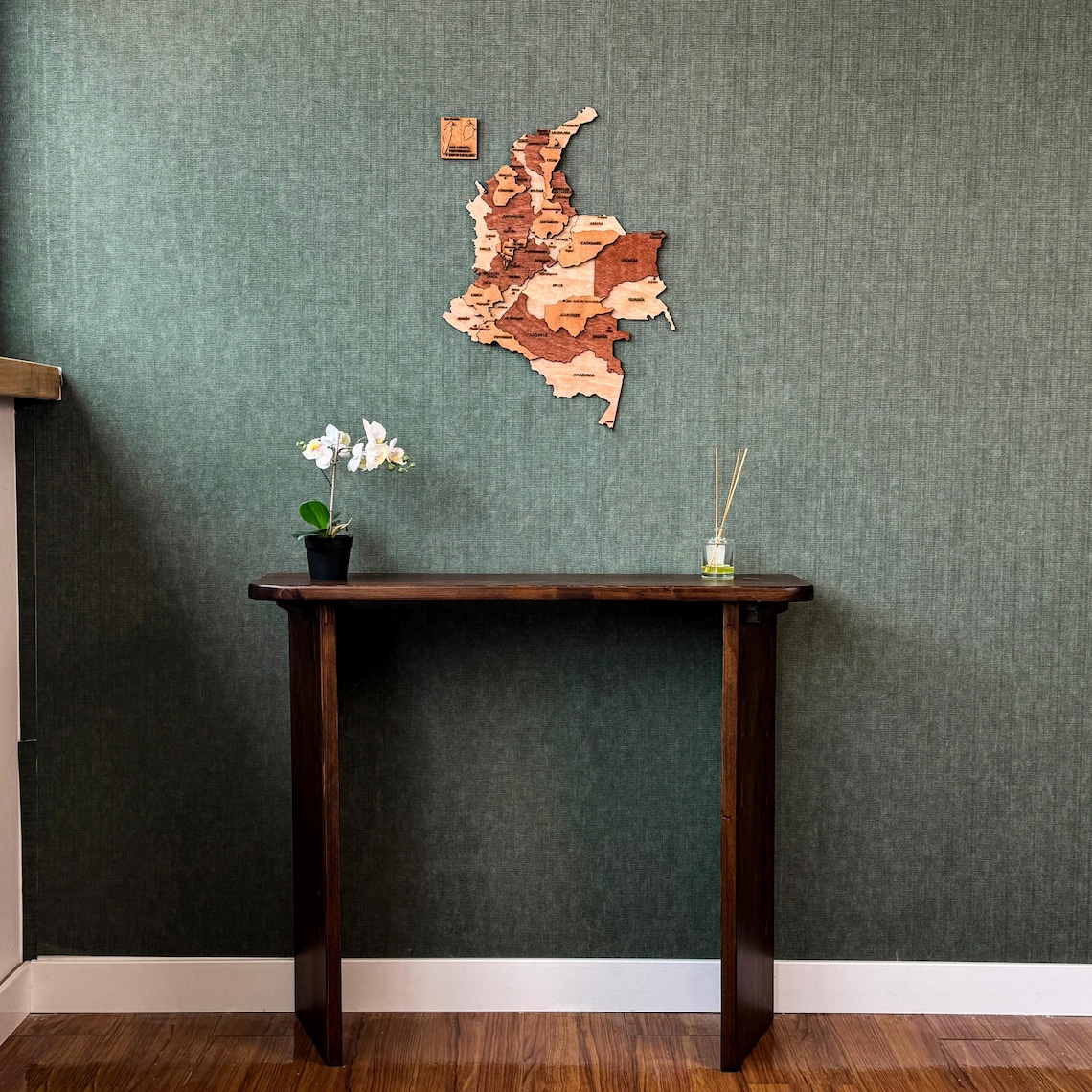 Wooden Colombia Map Wall Art Bogota Travel Map Colombian Home Office ...