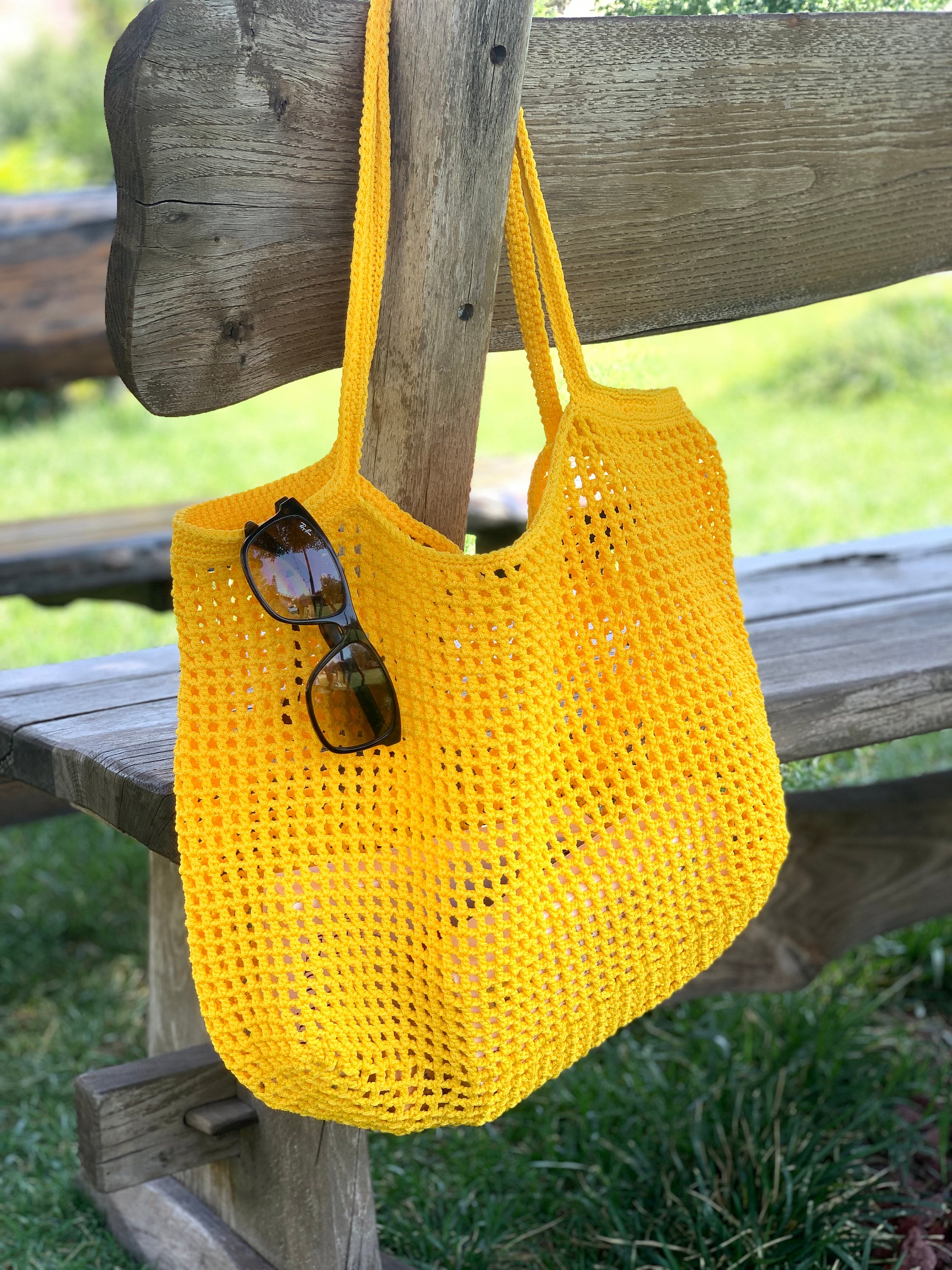 Crochet Beach Bag Crochet Beach Tote Crochet Shoulder Tote - Etsy
