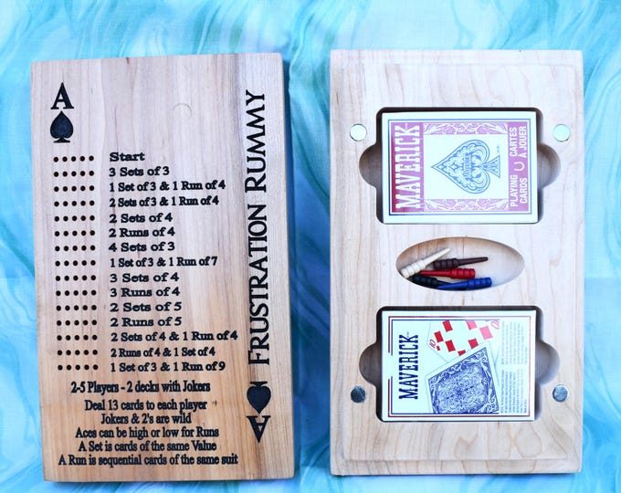 Frustration Rummy Game Box Set. Rummy Card Game for 2 to 5 Players. - Etsy