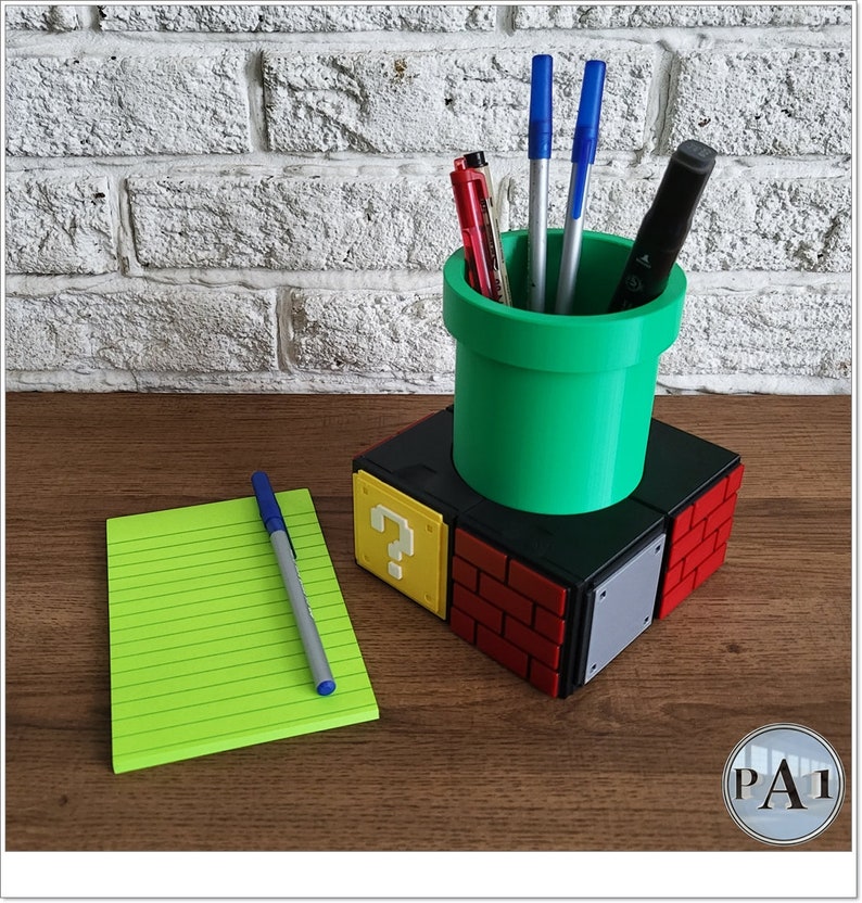 3D Mario Bros Desk Organizer: Give Your Workspace a Touch of Pixelated ...