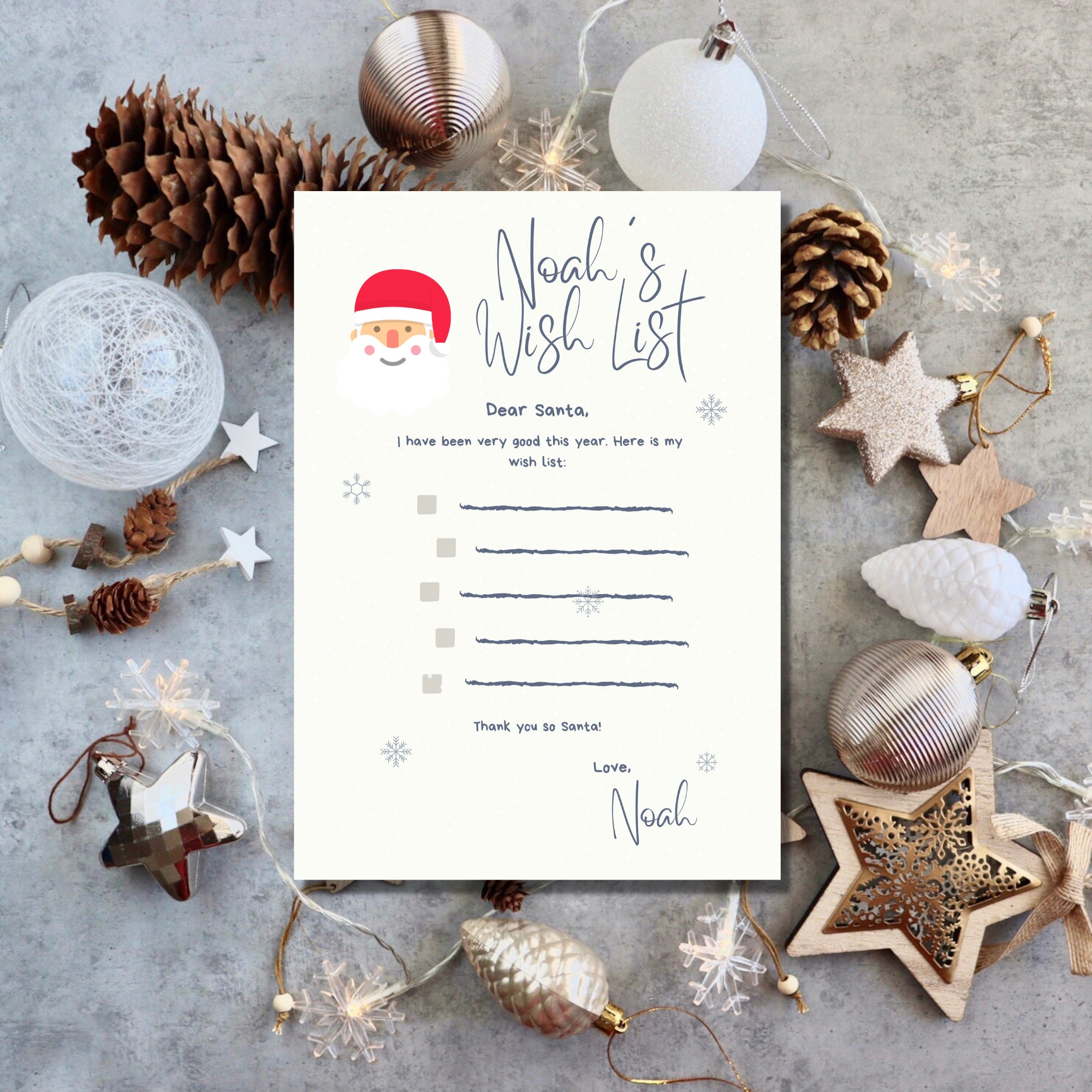 Letter to Santa | Digital Download | Kid's Letter to Santa - Etsy