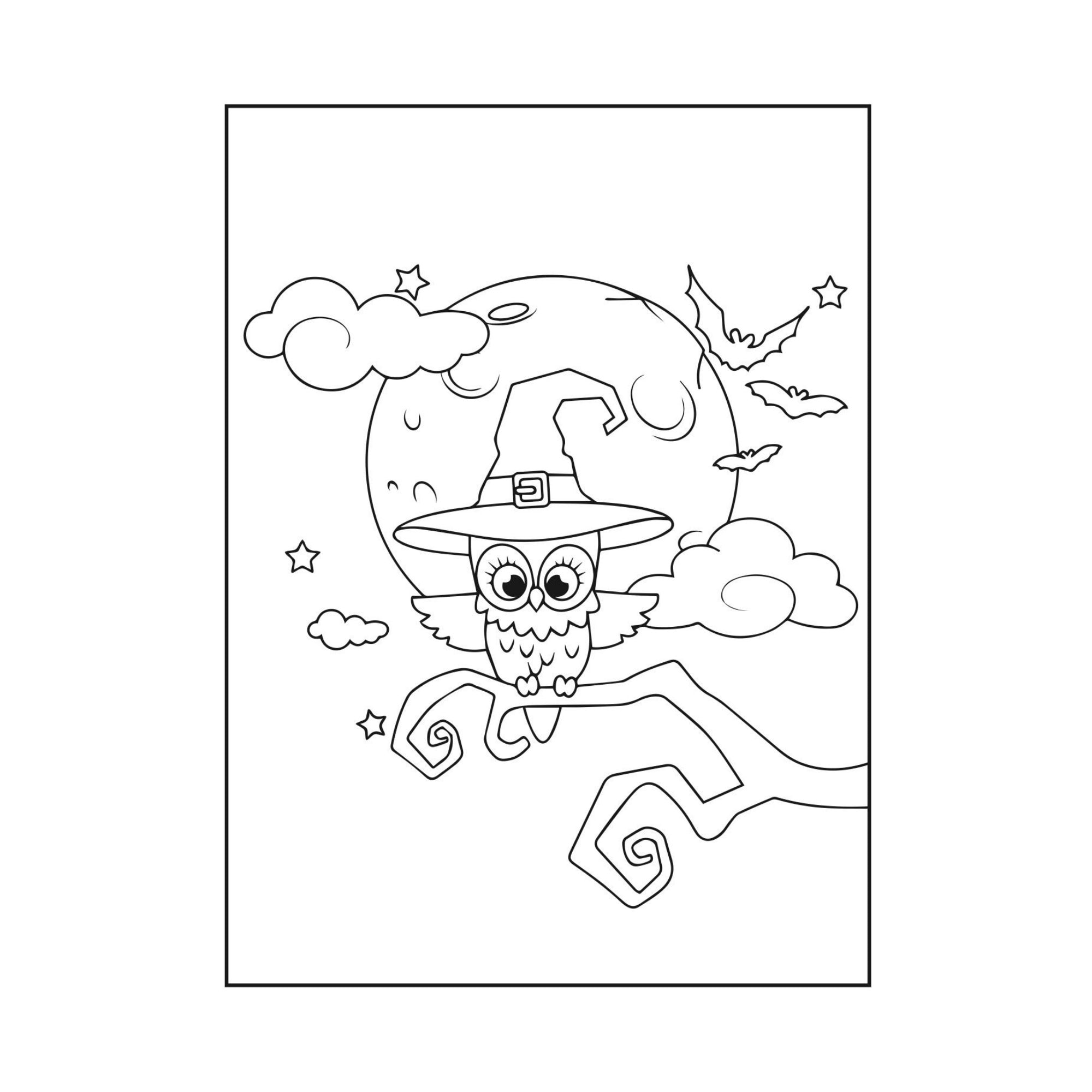 100 Halloween Coloring Book Pages | Kids & Adults | Digital Download ...