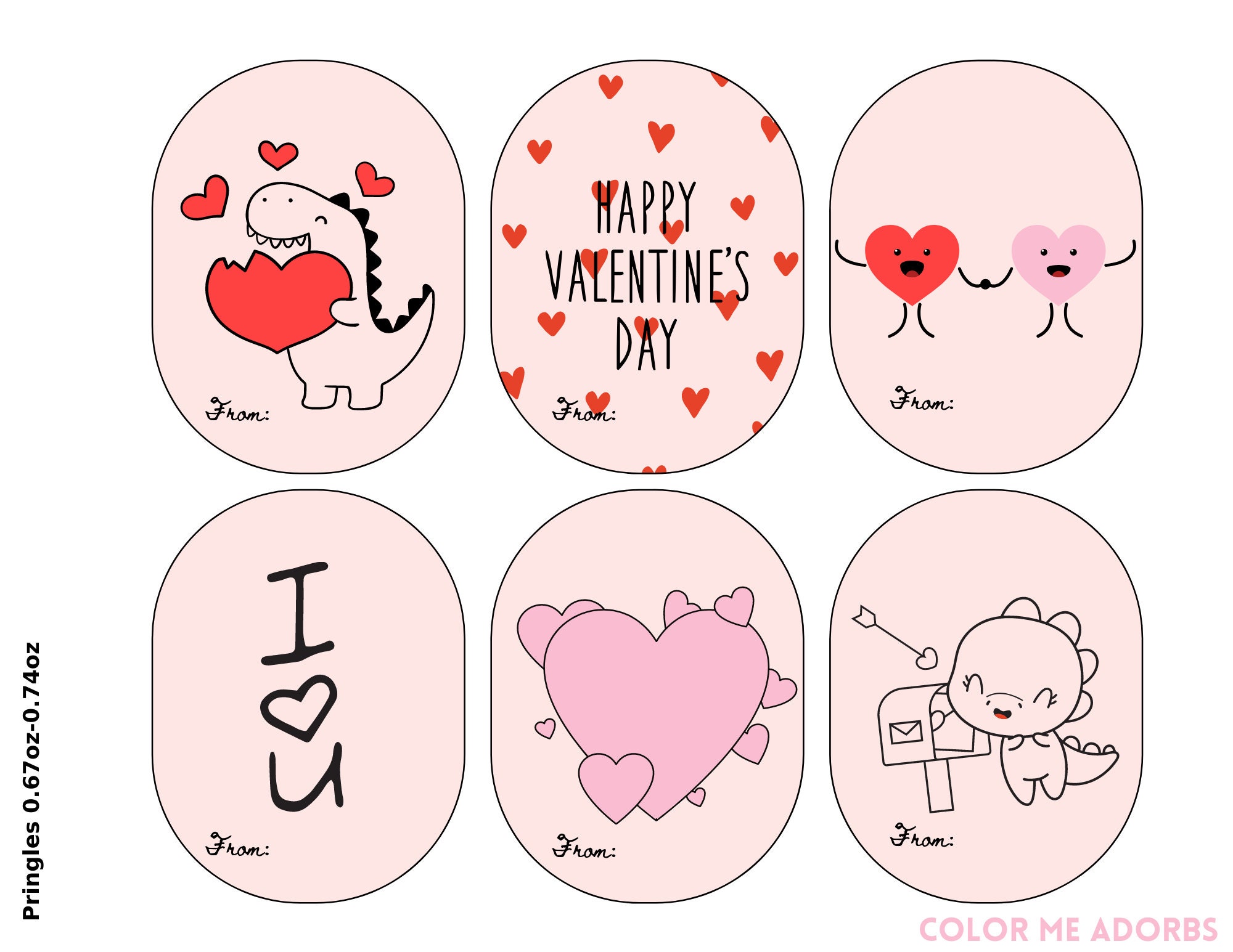 Chips Kids Valentine's Day Printable, Use With Snack Size Pringles ...