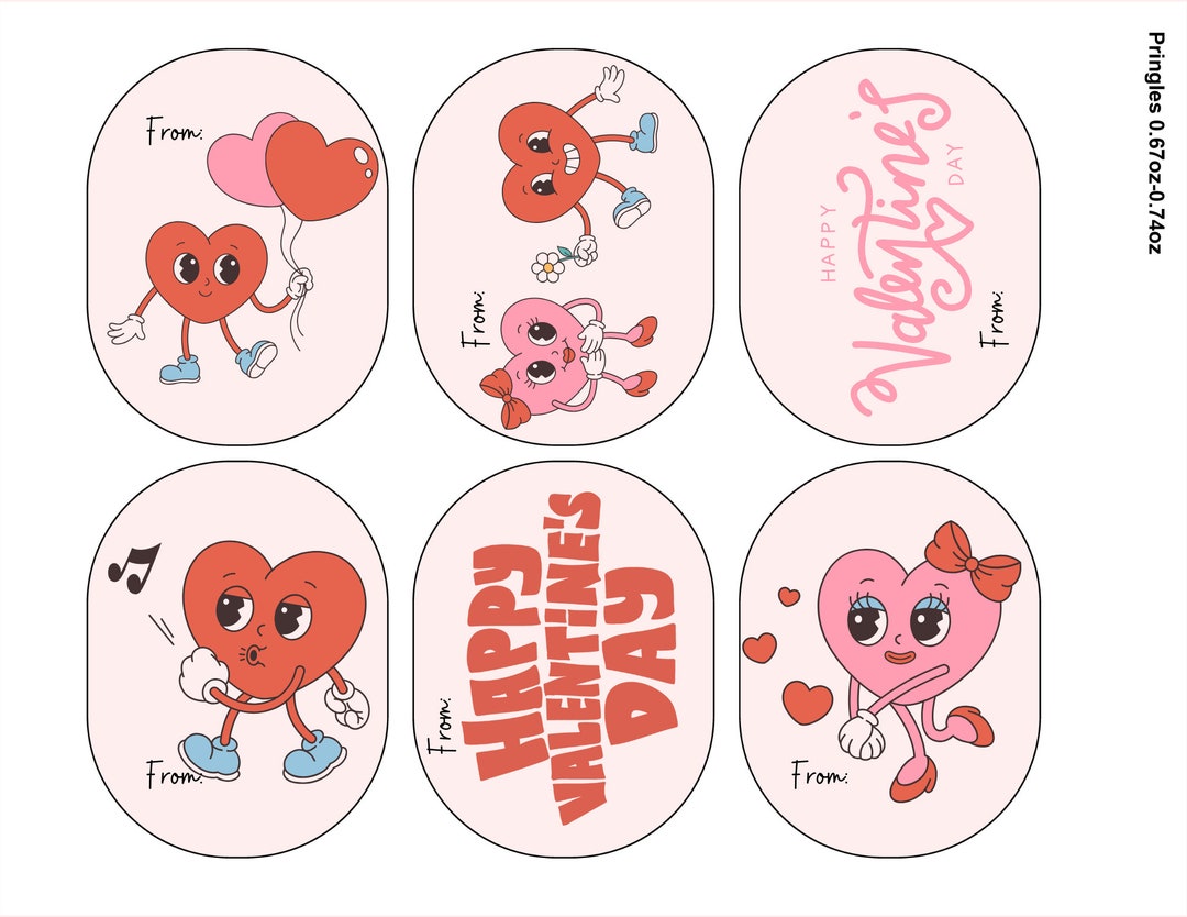 Chips Kids Valentine's Day Printable, Use With Snack Size Pringles ...