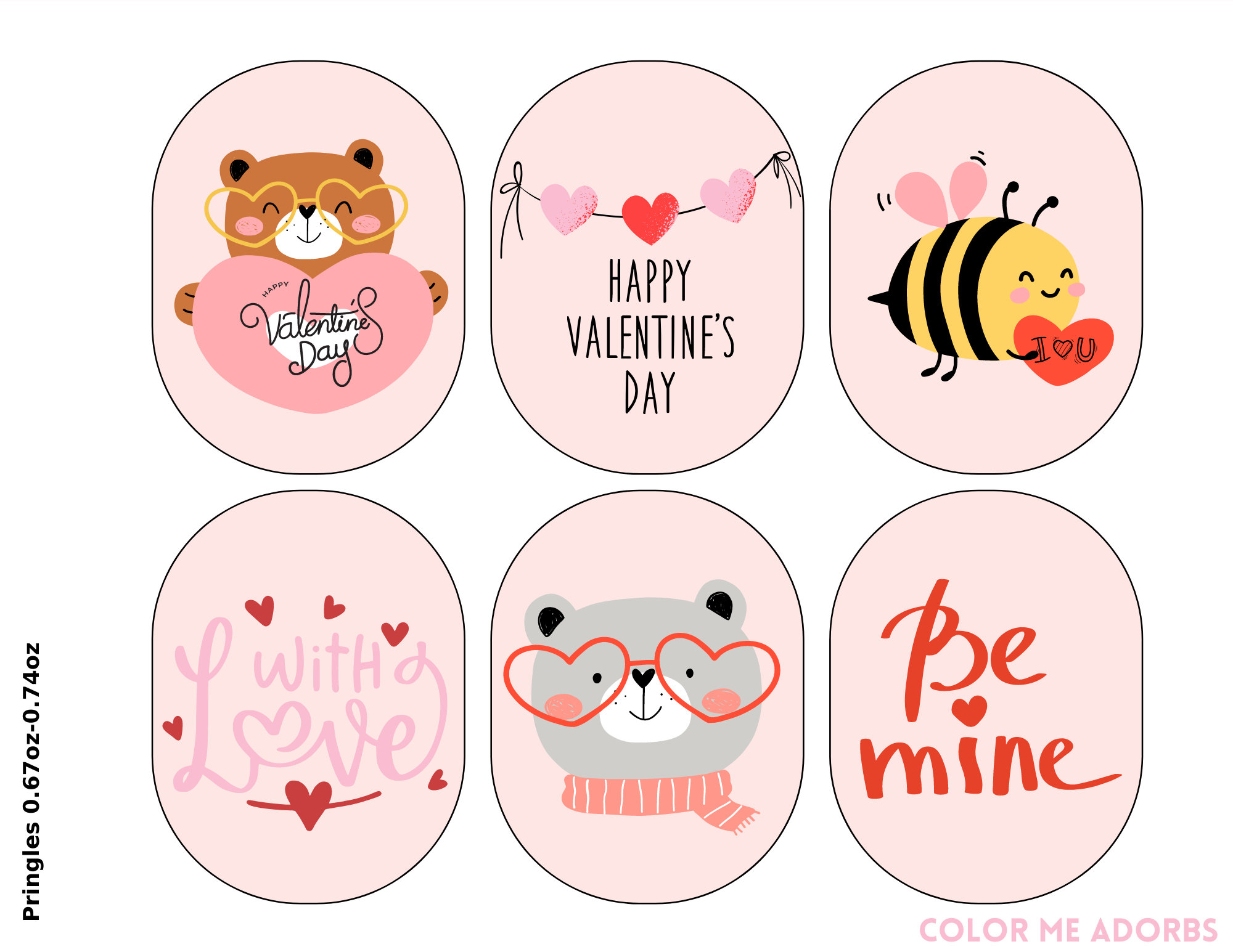 Chips Kid's Valentines Day Printable, Use With Snack Size Pringles Cup ...