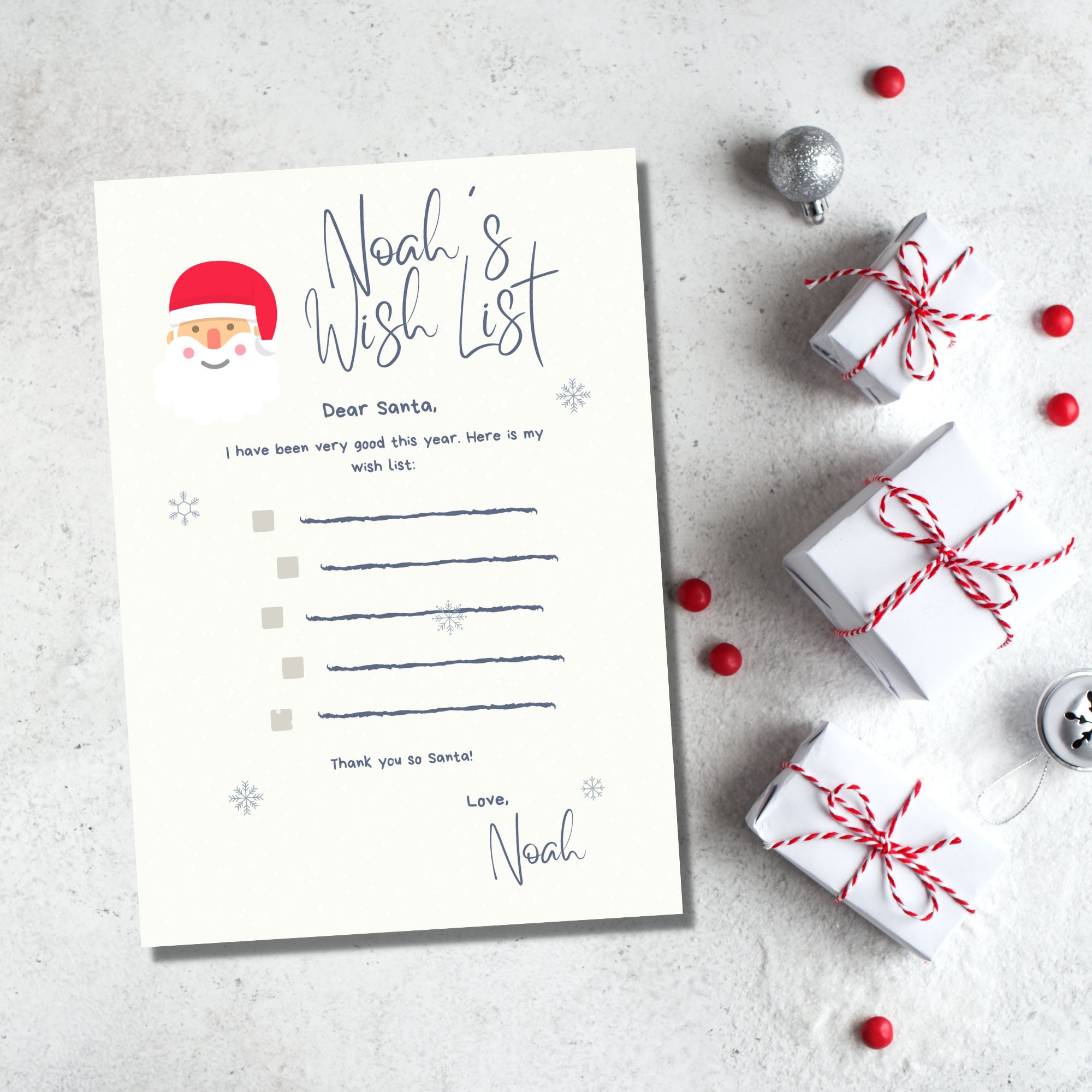 Letter to Santa | Digital Download | Kid's Letter to Santa - Etsy