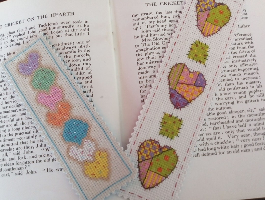 Heart Bookmark, Patchwork Heart, Cookie Heart, Book Mark, Book Gift ...