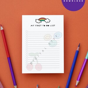 To Do List for Kids, My First to Do List, Daily Checklist for Kids ...